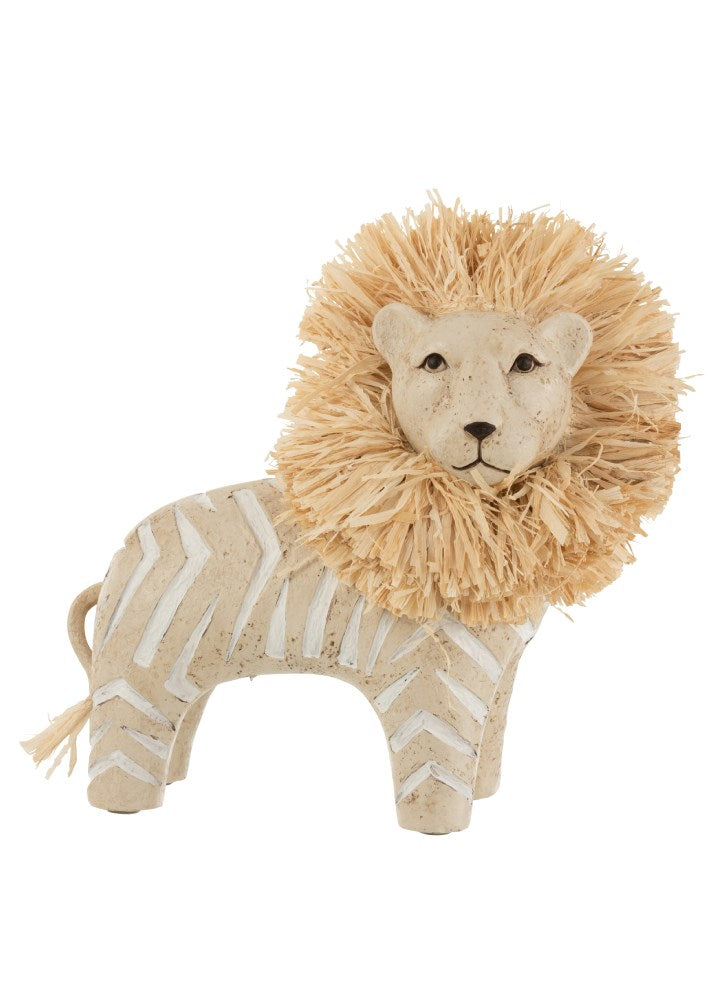 LION OBJECT WITH RAFFIA DETAILED